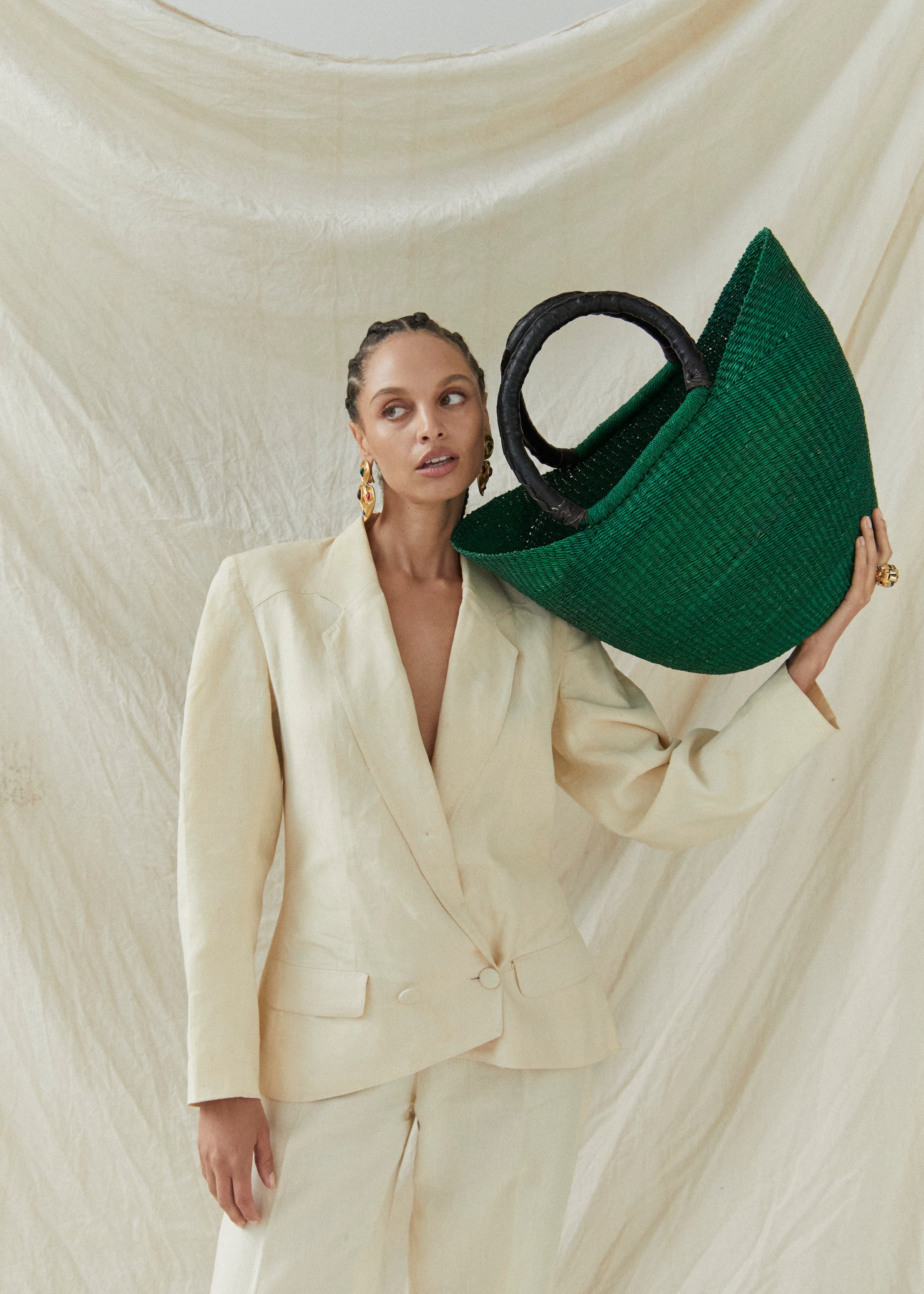 Tehei Woven Basket Bag